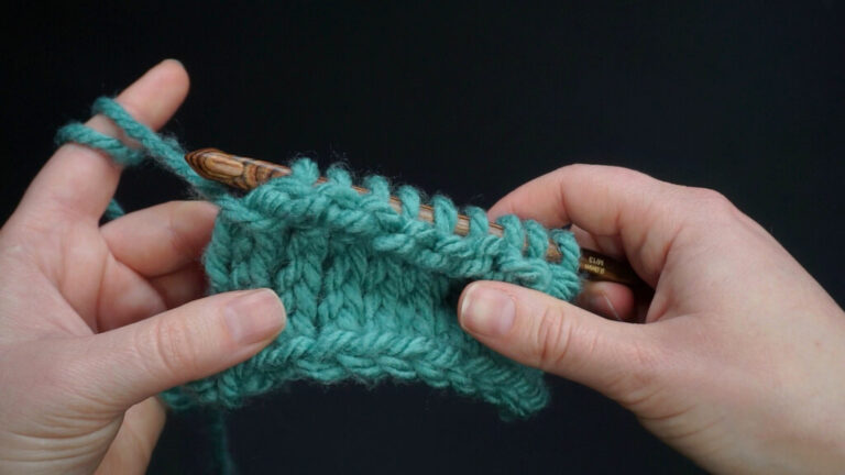 Tunisian reverse purl knit stitch - the opposite of the Tunisian knit ...